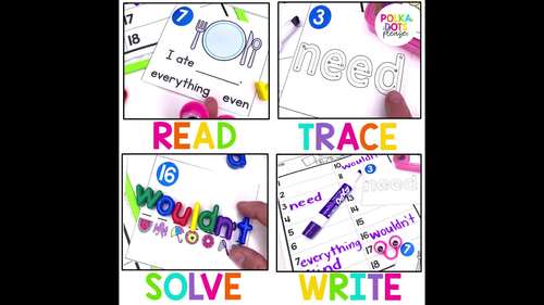 Sight Word Practice - Movement Activity or Center - Set H by Polka Dots ...