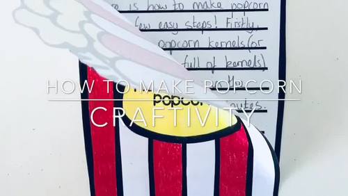 How To Make Popcorn Craft Procedure Writing Prompt by Terrific Teaching ...