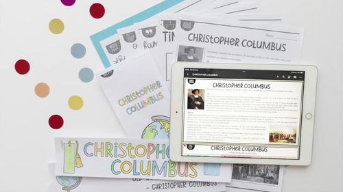 Christopher Columbus Biography - Reading, Differentiated Activities ...