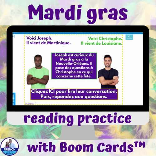 Mardi gras French Cultural Reading Comprehension Boom Cards™ Digital ...