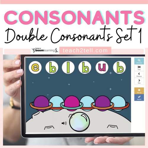 Double Consonants Boom Digital Cards Set 1 by Teach2Tell | TpT