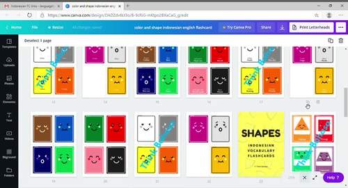Indonesian Colour and Shape Flashcards (4 sets) | Indonesian Colors Shapes
