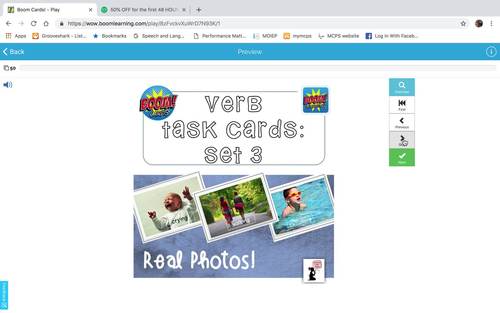 Verb BOOM Cards™ : Task Cards Set 3 - Distance Learning - Verbs | TpT