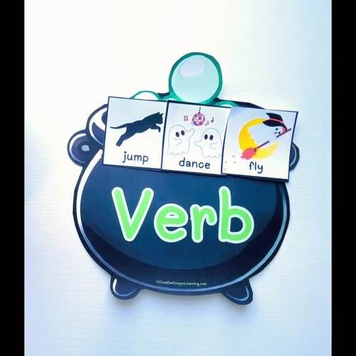 Halloween Parts of Speech Sort – Nouns, Verbs & Adjectives Literacy Center