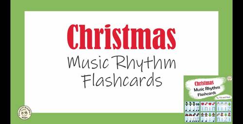 Kindergarten Christmas Music Rhythm Flashcards | Ta Ti-Ti Rest | Print ...