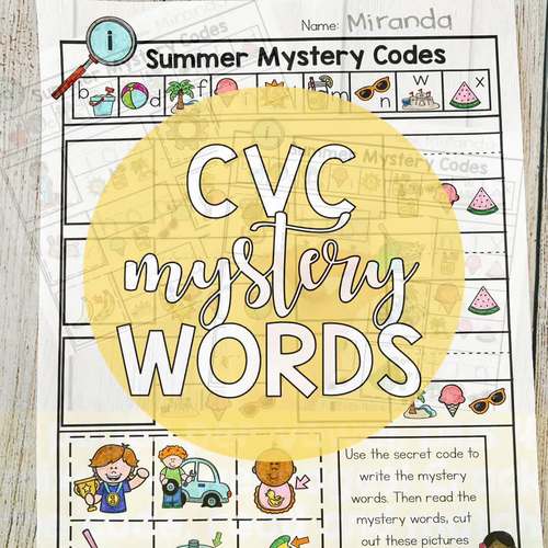 Mystery CVC Word Worksheets Bundle by A Teacher and her Cat | TPT