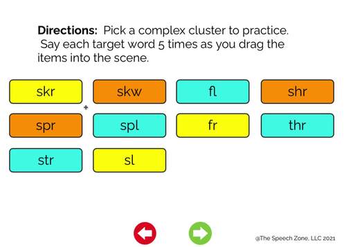 Speech Therapy Phonology Complex Clusters Interactive Boom Cards