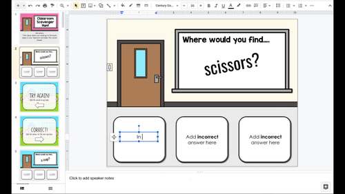 Back to School Classroom Materials Scavenger Hunt Editable for Google ...