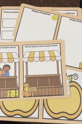 Pumpkin File Folder Activities by Mrs Jackson's Little Learners | TPT