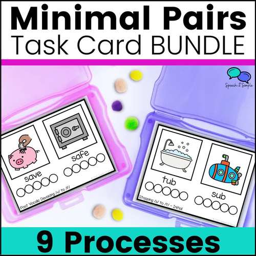 Minimal Pairs - Task Cards - BUNDLE - Phonological Processes - Cycles
