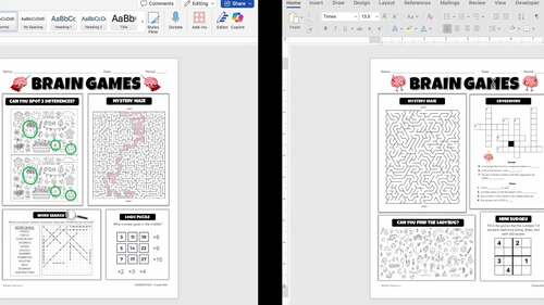 After Testing Activities Brain Break Fun Math Worksheets Logic Puzzles ...