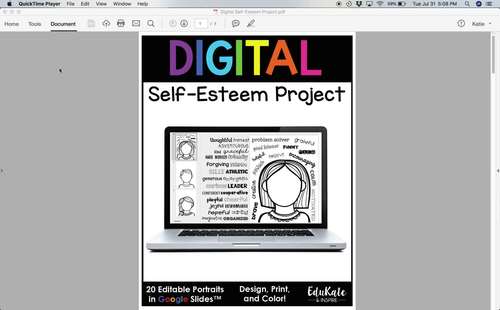 Digital Self-Esteem Activity for Boosting Confidence & Positive ...