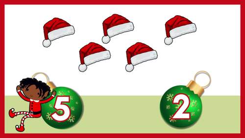 Christmas Counting to 20 Kindergarten Digital Math Number Sense Fluency ...