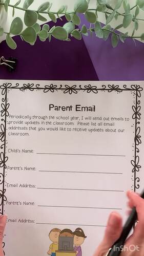Parent Email Form by BXC Creations | TPT