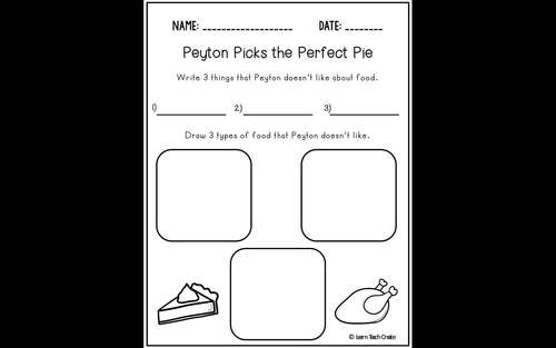 Peyton Picks the Perfect Pie | Book Companion | Thanksgiving Read-Aloud