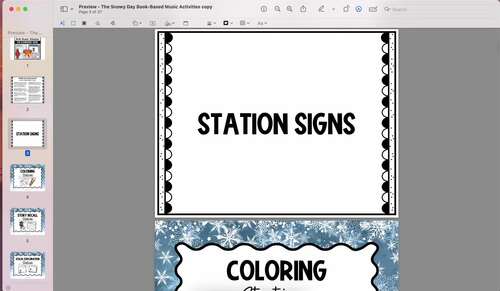 The Snowy Day Book-Based Print + Go Winter Music Lesson Worksheets ...