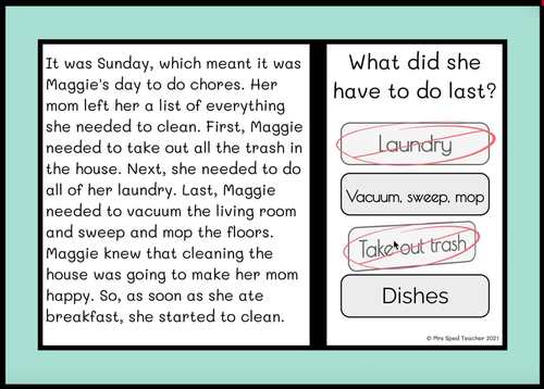 Short Passage Reading Comprehension Boom Cards™ | Deck 14 by Mrs Sped ...