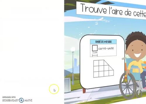 L'aire avec des carré-unités Boom Cards French distance learning