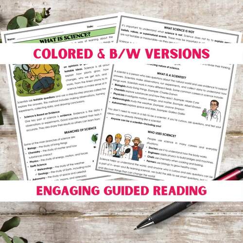 Intro to What is Science Reading Comprehension Passage & Questions ...