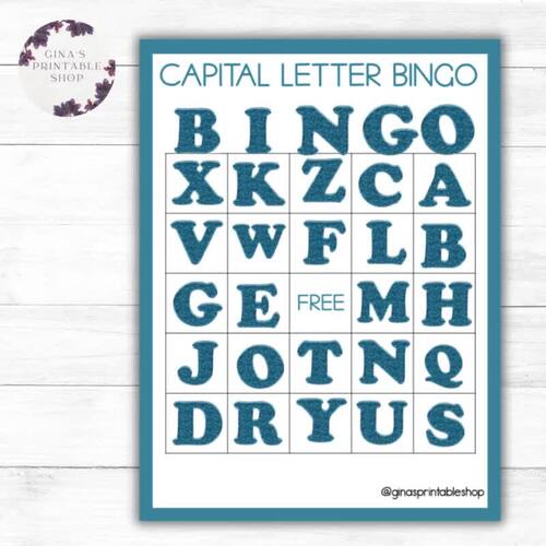 Alphabet Capital Letter Bingo Activity by GinasPrintableShop | TPT