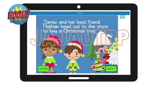 Christmas Interactive Reading Short Story Book - Boom Cards Distance ...