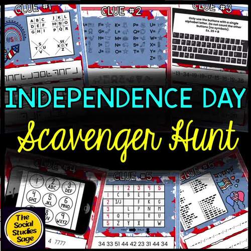 Independence Day Escape Room Word Search - Critical Thinking Puzzles