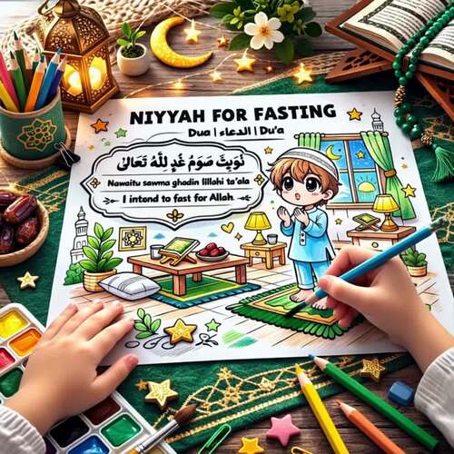 Ramadan Daily Dua Coloring Pages, Islamic Dua Activity, Arabic Language ...