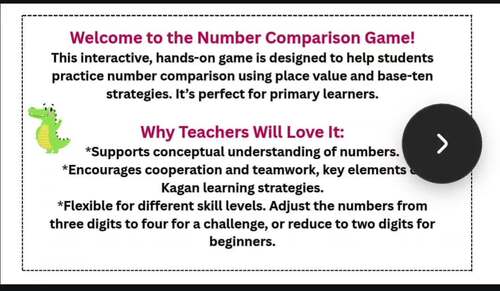 Hungry Alligator! Compare & Chomp by SZ SD | TPT