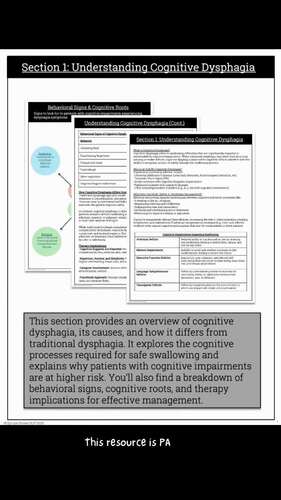 Cognitive Dysphagia Survival Kit-A Toolkit for Adult Speech Therapy
