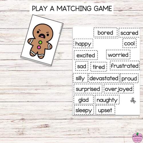 ESL Christmas Gingerbread Cookie Feelings I Have Who Has Newcomer Vocab ...