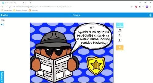 BOOM CARDS: Letras M P S L | Sonidos iniciales alfabeto | Distance Learning