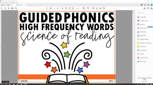 Guided Phonics + Beyond SOR High Frequency Words Printables and Centers ...