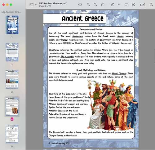 Ancient Greece Information Text || Close Guided Reading Questions ...
