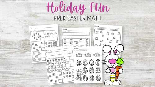 Preschool Easter Worksheets - Math Worksheets - Counting Numbers 1-10