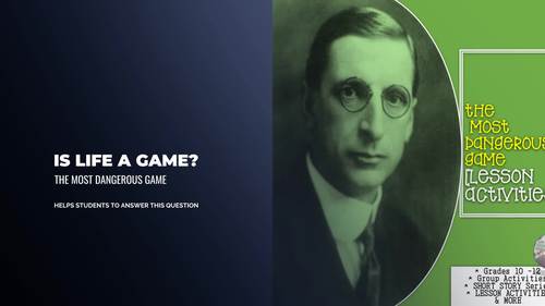 THE MOST DANGEROUS GAME [LESSON ACTIVITIES] by The Angry Teacher Store