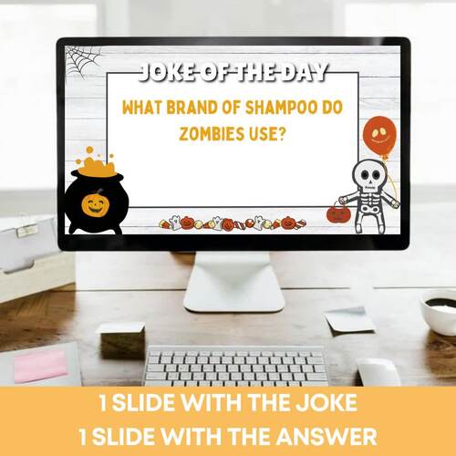 Halloween Joke of the Day Morning Meeting Activity Brain Break by Siana ...