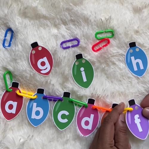 Christmas Toddler Activities, Alphabet & Number Linking, Winter Holiday ...