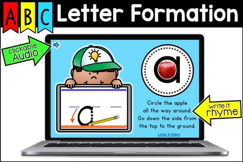 Letter Formation Rhymes - Animated Google Slides by Primary Polished