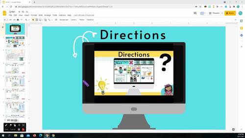 First Grade Digital Reading Choice Board Q1 Week 5 Blended Learning