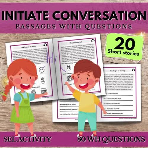 Starting Conversations Skills' Short Stories W/ Questions Worksheets ...