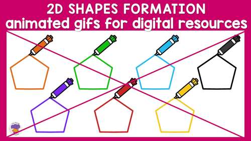 ANIMATED GIFS 2D Shapes Clipart Animation Shape Formation | TPT
