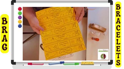 Music Reward BRAG BRACELETS! Classroom Management! Celebrate Student ...