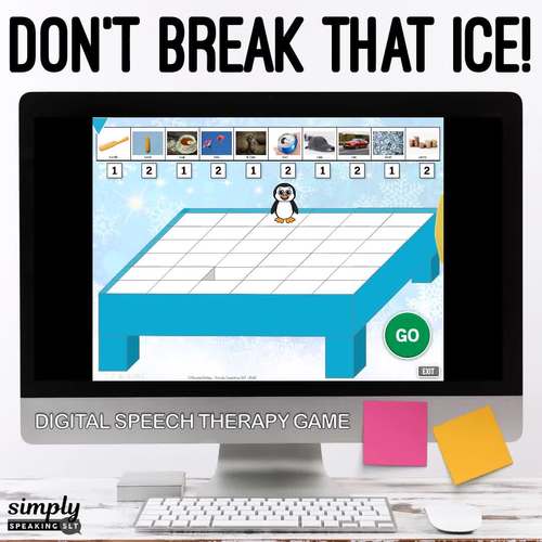 Digital Editable Don't Break Ice No Print Game for Speech Teletherapy ...