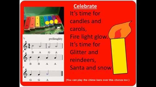 Celebrate - A Christmas song with a simple 3 note accompaniment Age 6 ...