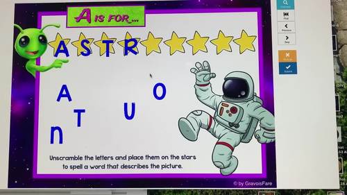 OUTER SPACE Activity: The ABCs of Outer Space BOOM CARDS - 26 Cards ...