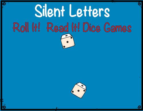 Three Phonics Silent Letters Dice Games: kn, wr, gn, tch, mb, mn