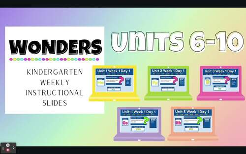 Wonders Kindergarten Instructional Slides (UNITS 6-10) by Miss Brown's ...
