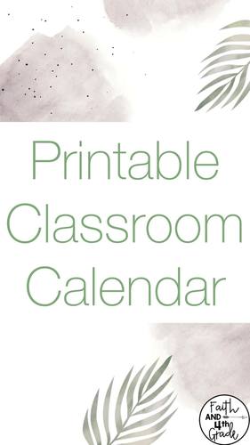 Watercolor Forest Themed Classroom Calendar Display Class Decor | TPT