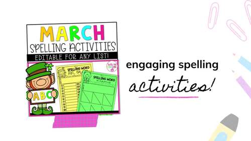 March Spelling Activities for Any List Spring Spelling March Spelling ...