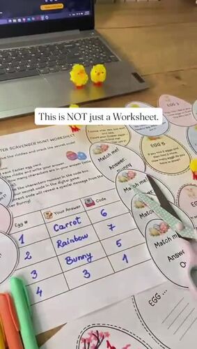 Easter Classroom Scavenger Hunt Riddles | Hands-on + Digital Game | 1-2 ...